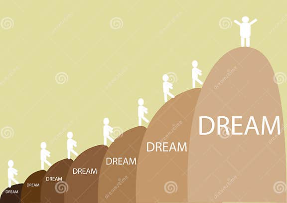 Chasing dream stock vector. Illustration of concept, vector - 49243103