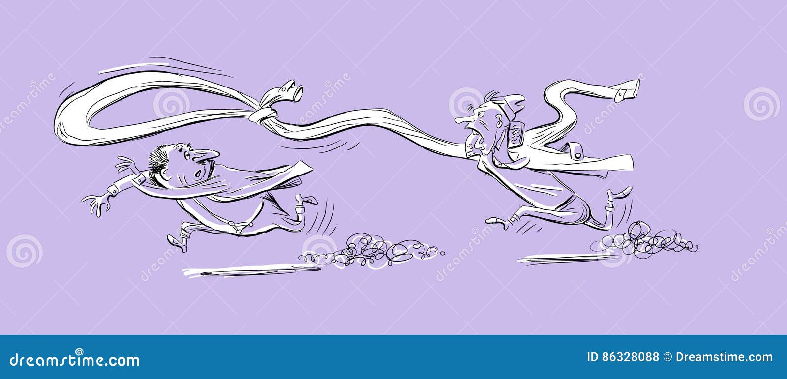 Chasing Man - Vector Illustration Stock Illustration - Illustration of ...