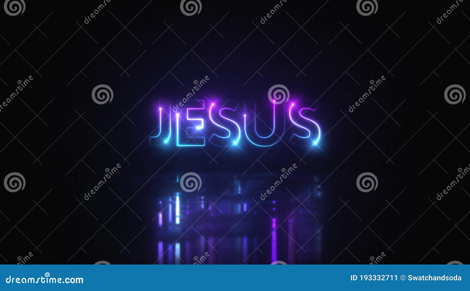 Chasing Neon JESUS Title Background with Loop Stock Video - Video of ...