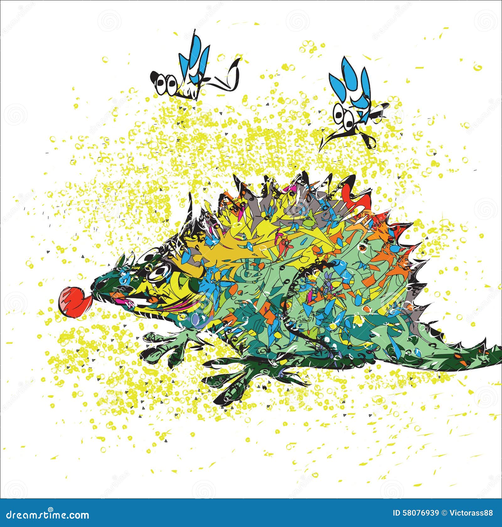 Chasse de reptile illustration de vecteur. Illustration du dinosaure ...