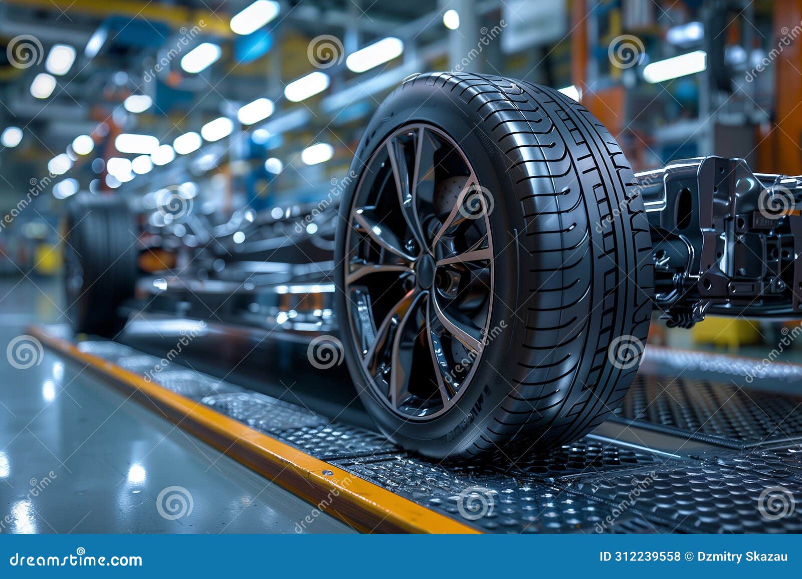 Chassis of an Electric Vehicle Platform, in the Assembly Shop of a High ...