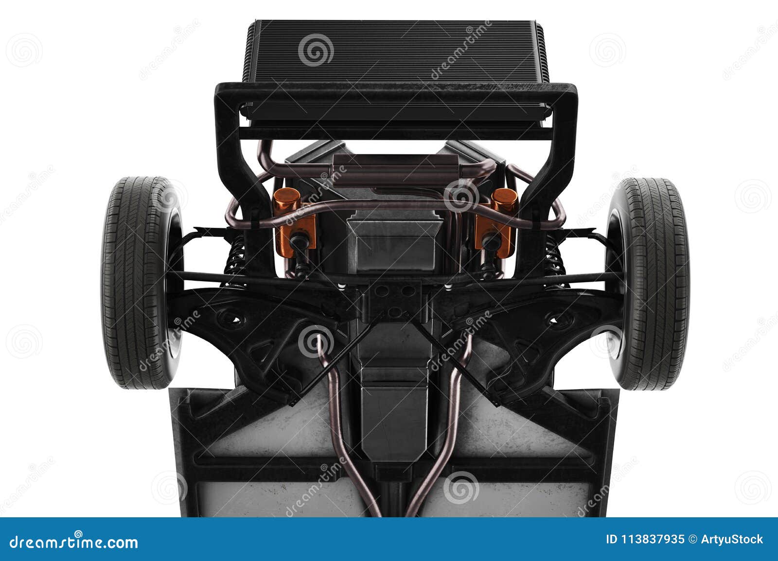Chassis Frame Car, Close View Stock Illustration - Illustration of ...