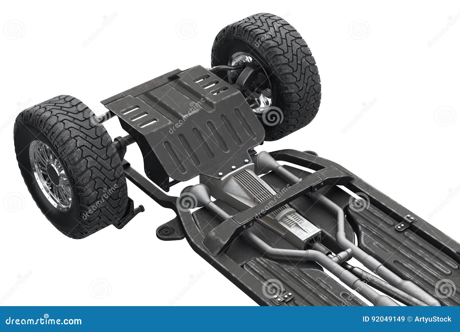 Chassis Frame Underbody, Close View Stock Illustration - Illustration ...