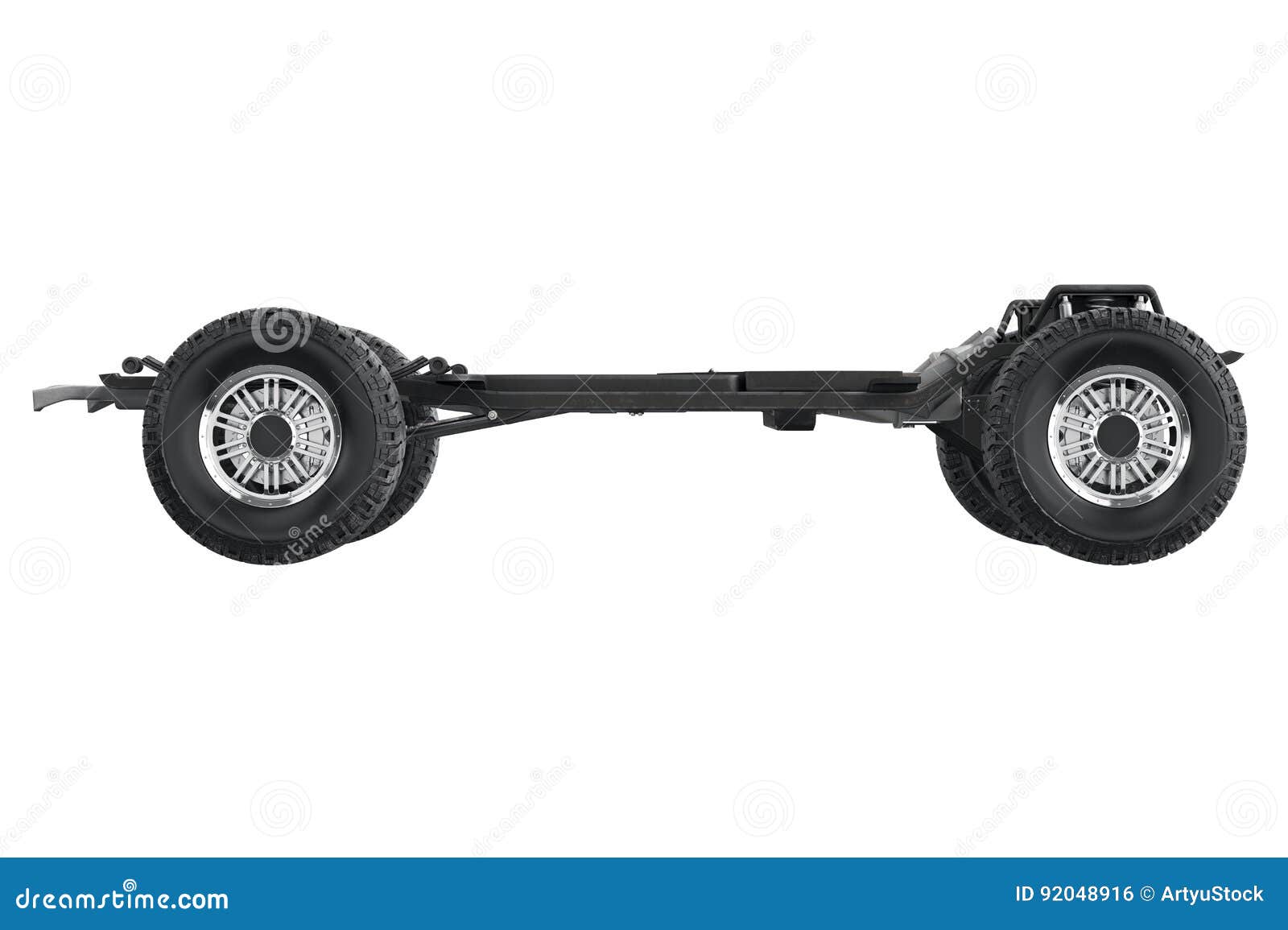 Chassis Frame Wheel, Side View Stock Illustration - Illustration of ...