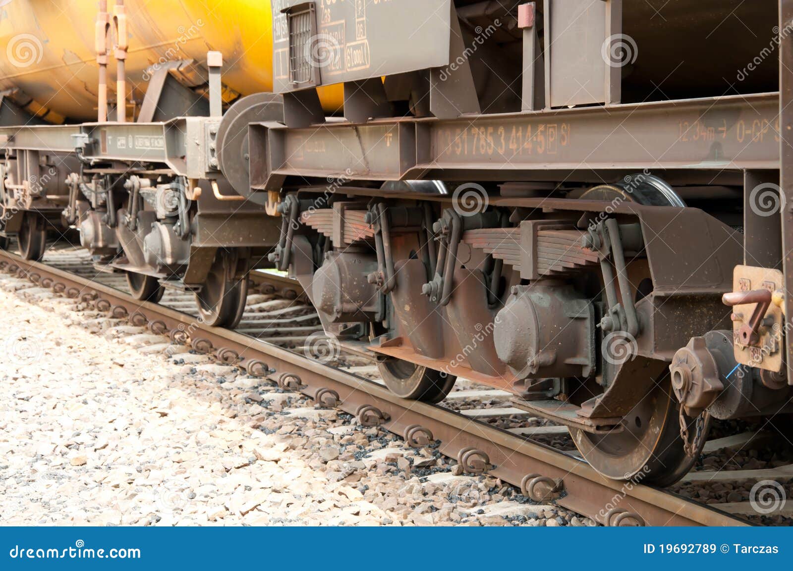 Chassis of freight train stock image. Image of rust, wagon - 19692789