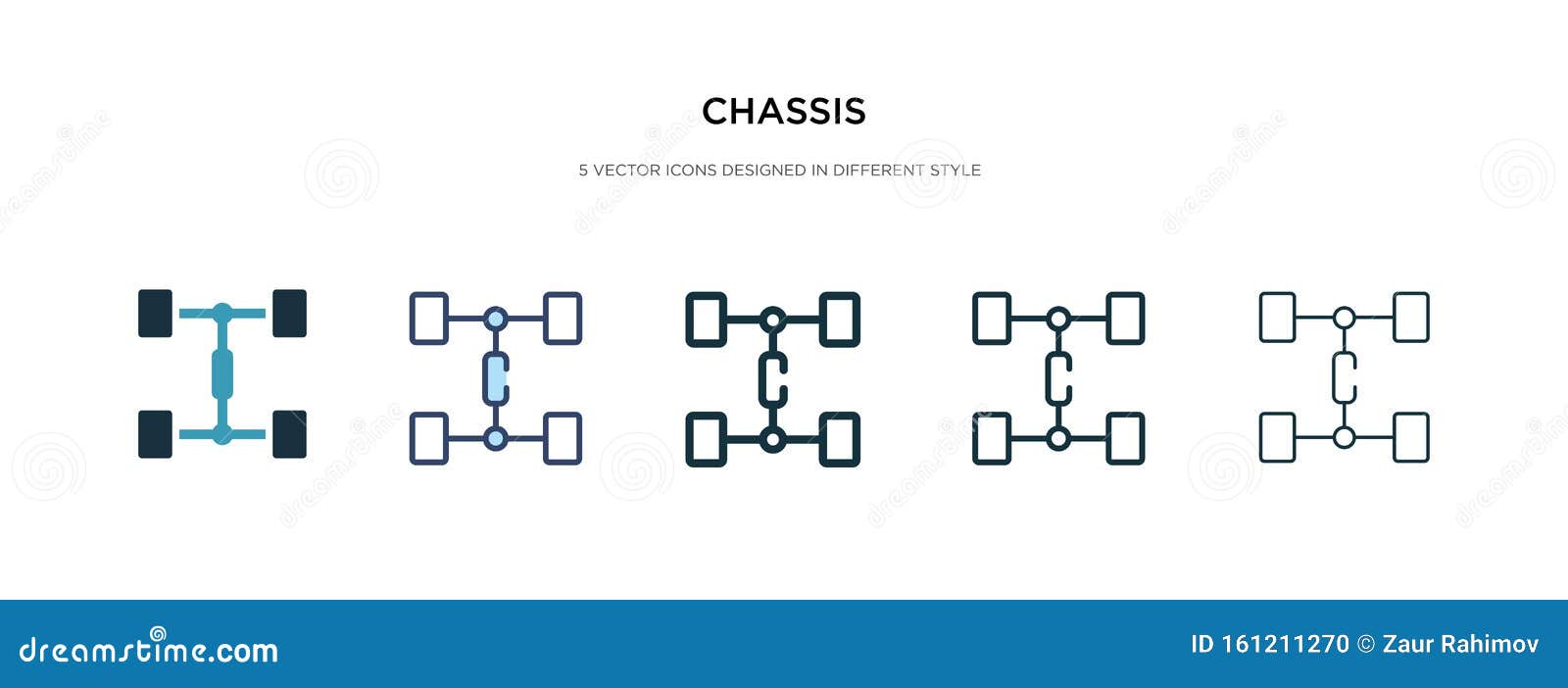 Chassis Icon in Different Style Vector Illustration. Two Colored and ...
