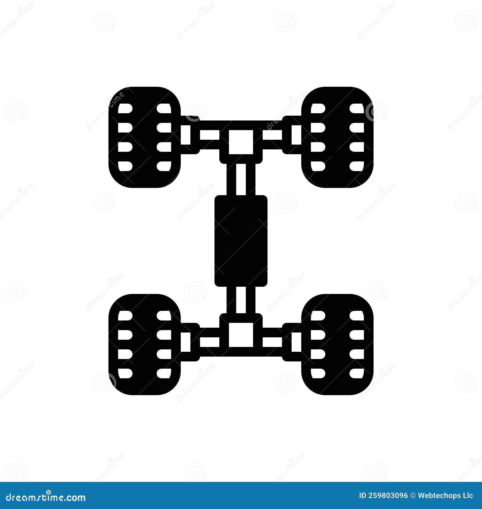 Black Solid Icon for Chassis, Undercarriage and Frame Stock Vector - Illustration of chassis ...