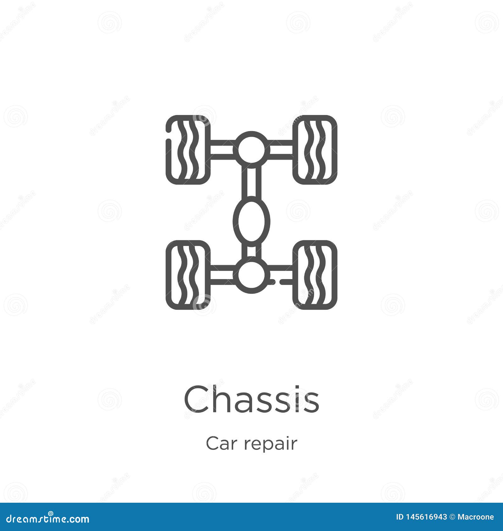 Chassis Icon Vector from Car Repair Collection. Thin Line Chassis ...