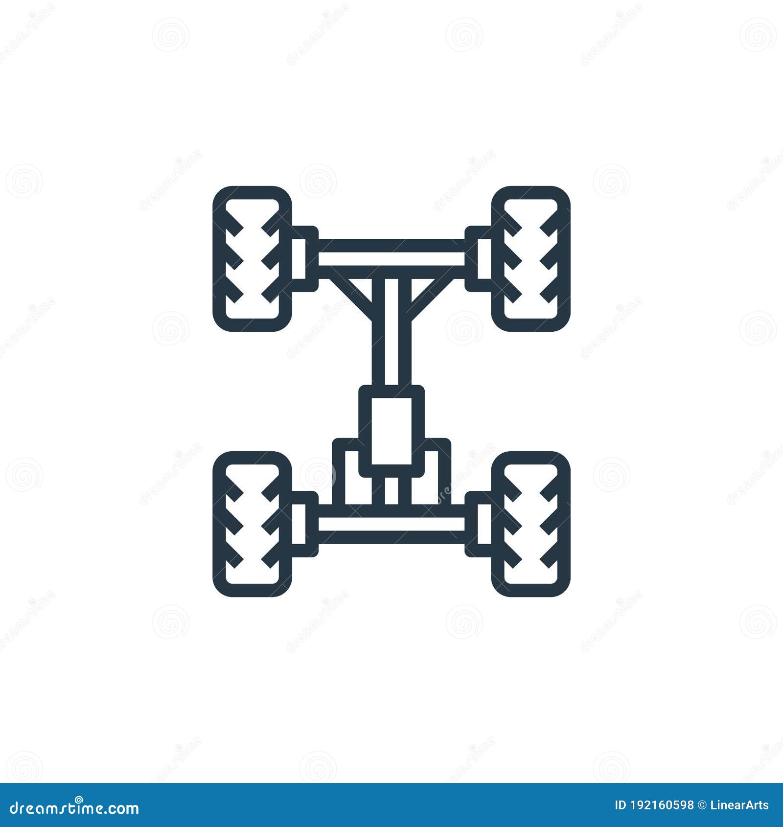 Chassis Icon Vector from Car Service Concept. Thin Line Illustration of ...