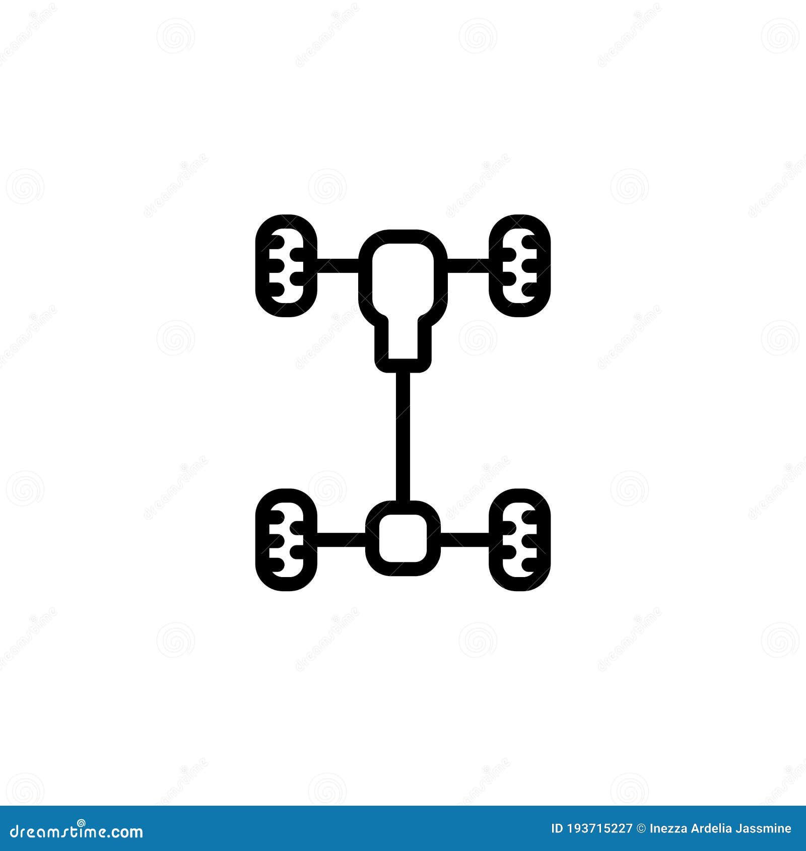 Car Wit Chassis Icon On White Background. Simple Element Illustration ...
