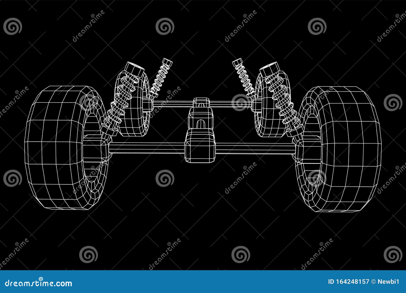 Chassis Steering Rack. Auto Service Repair Car Concept. Stock Vector ...