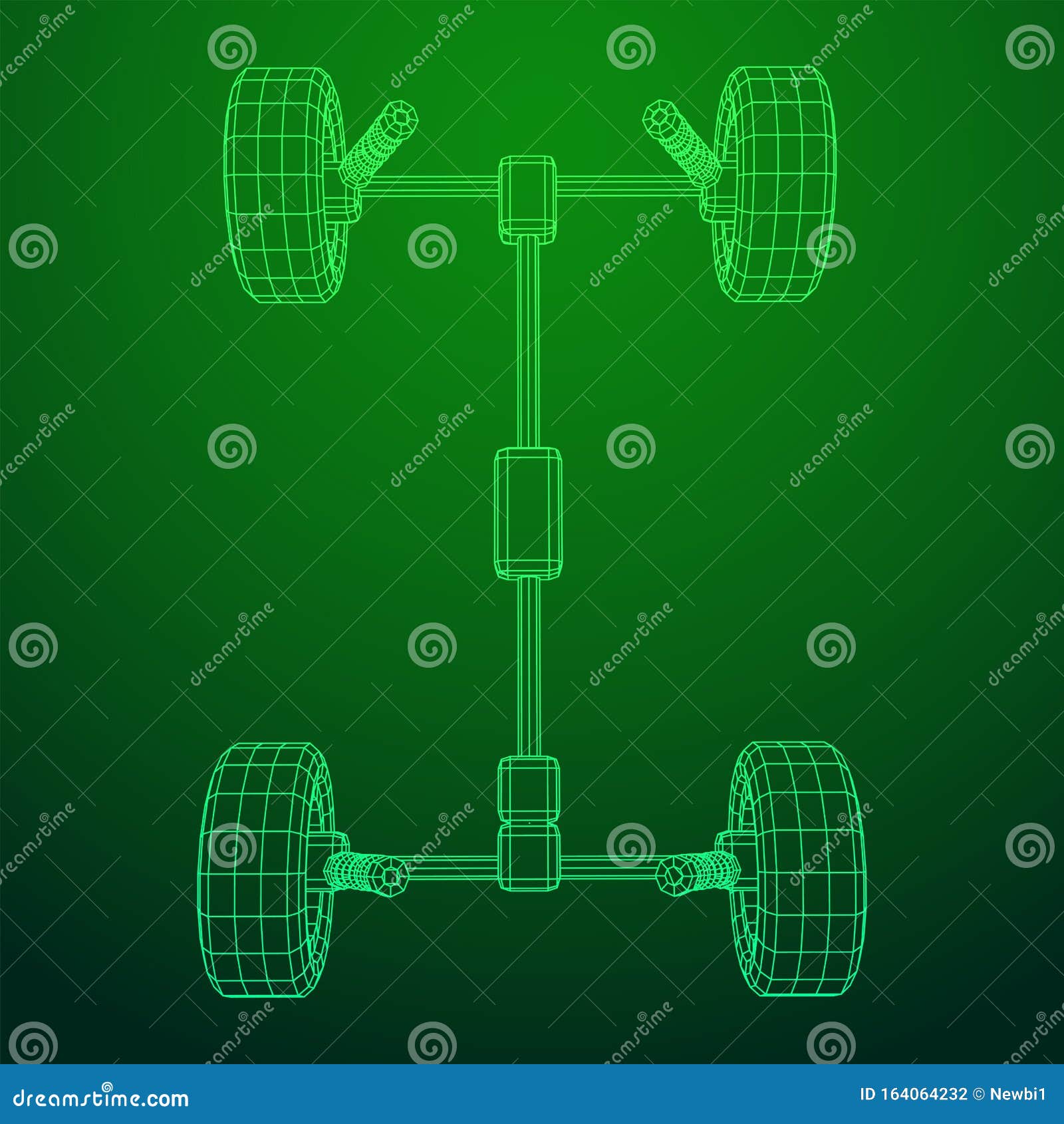 Chassis Steering Rack. Auto Service Repair Car Concept. Stock Vector ...