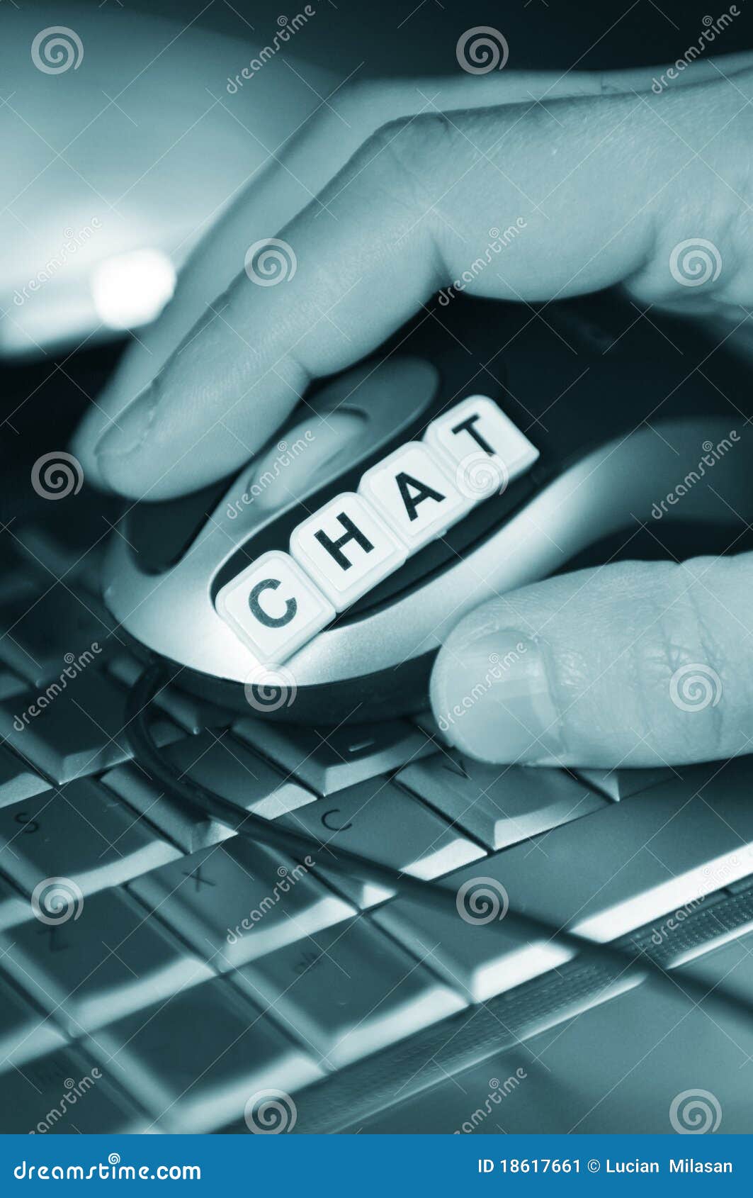 Chat stock image. Image of computers, computer, hand - 18617661