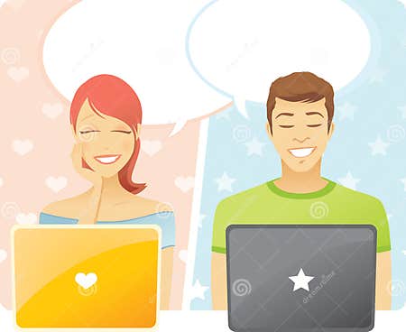 Chat stock vector. Illustration of research, indoors, sitting - 9247224