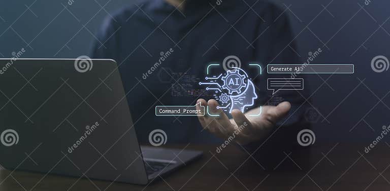 Chat Ai, Artificial Intelligence. Using Command Prompt for Generates ...