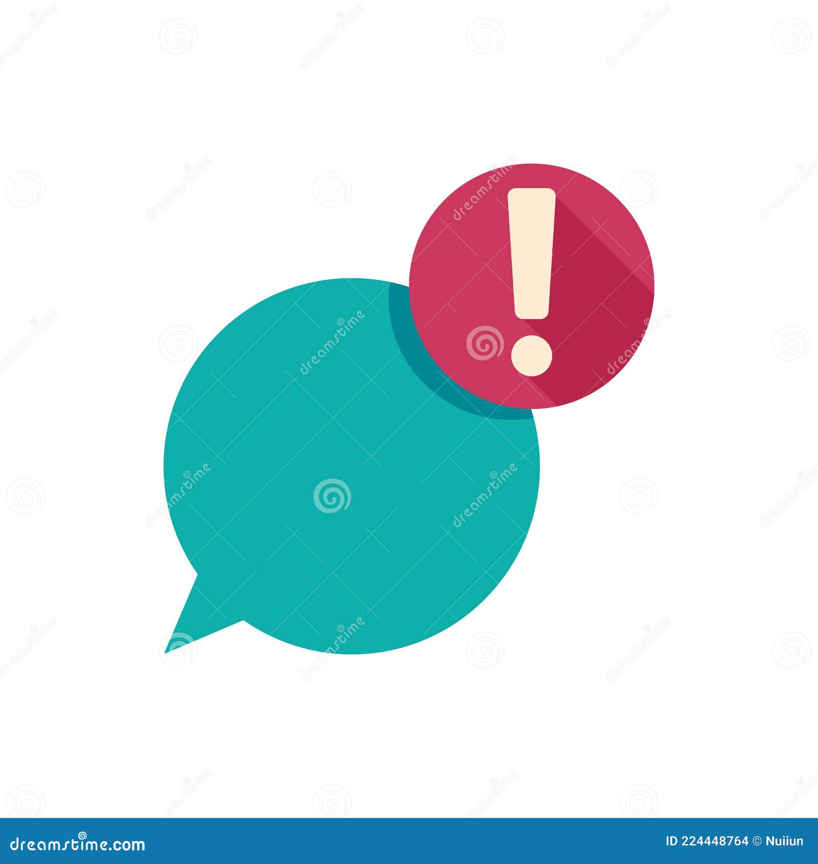 Chat Alert Icon, Chat Warning Vector Illustration Stock Vector ...