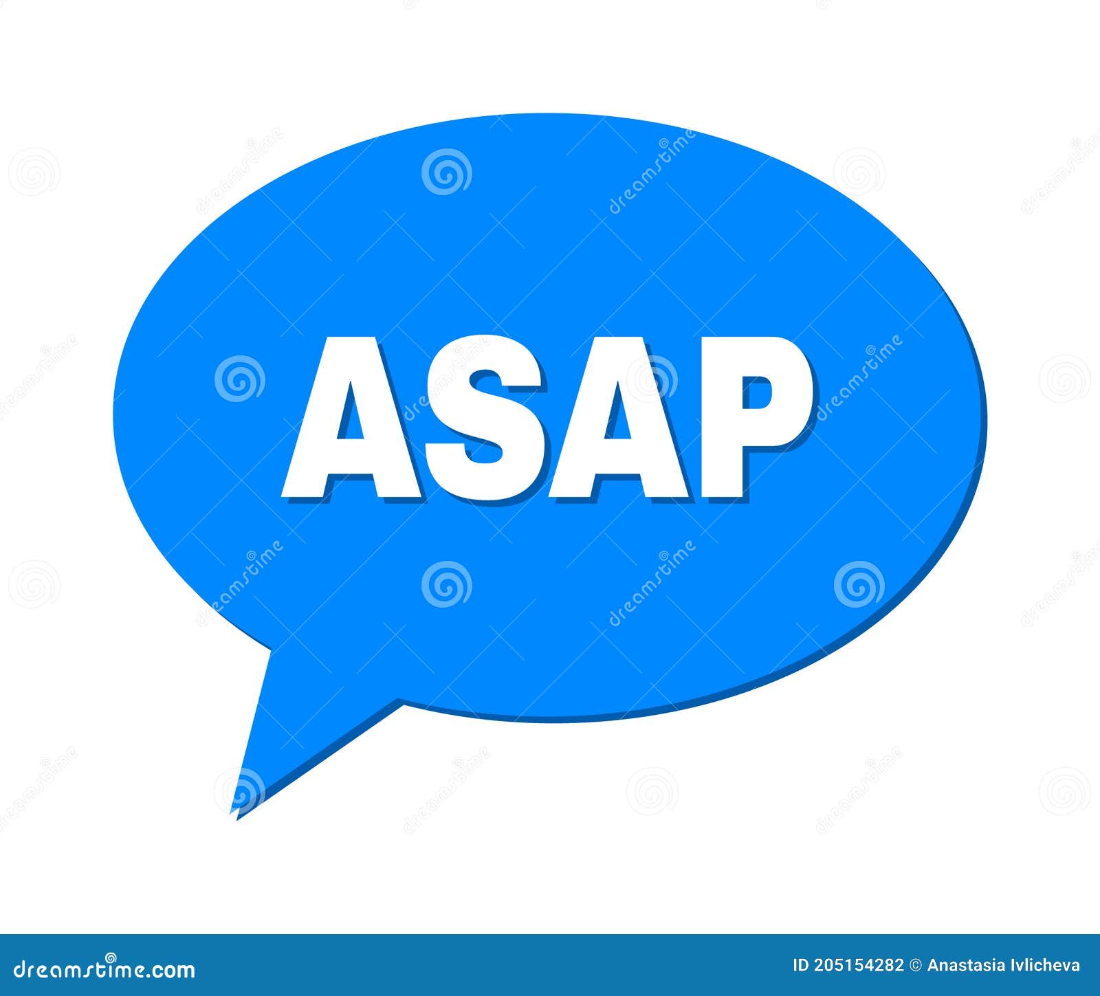 Chat ASAP Colored Cloud Message Stock Vector - Illustration of balloon ...