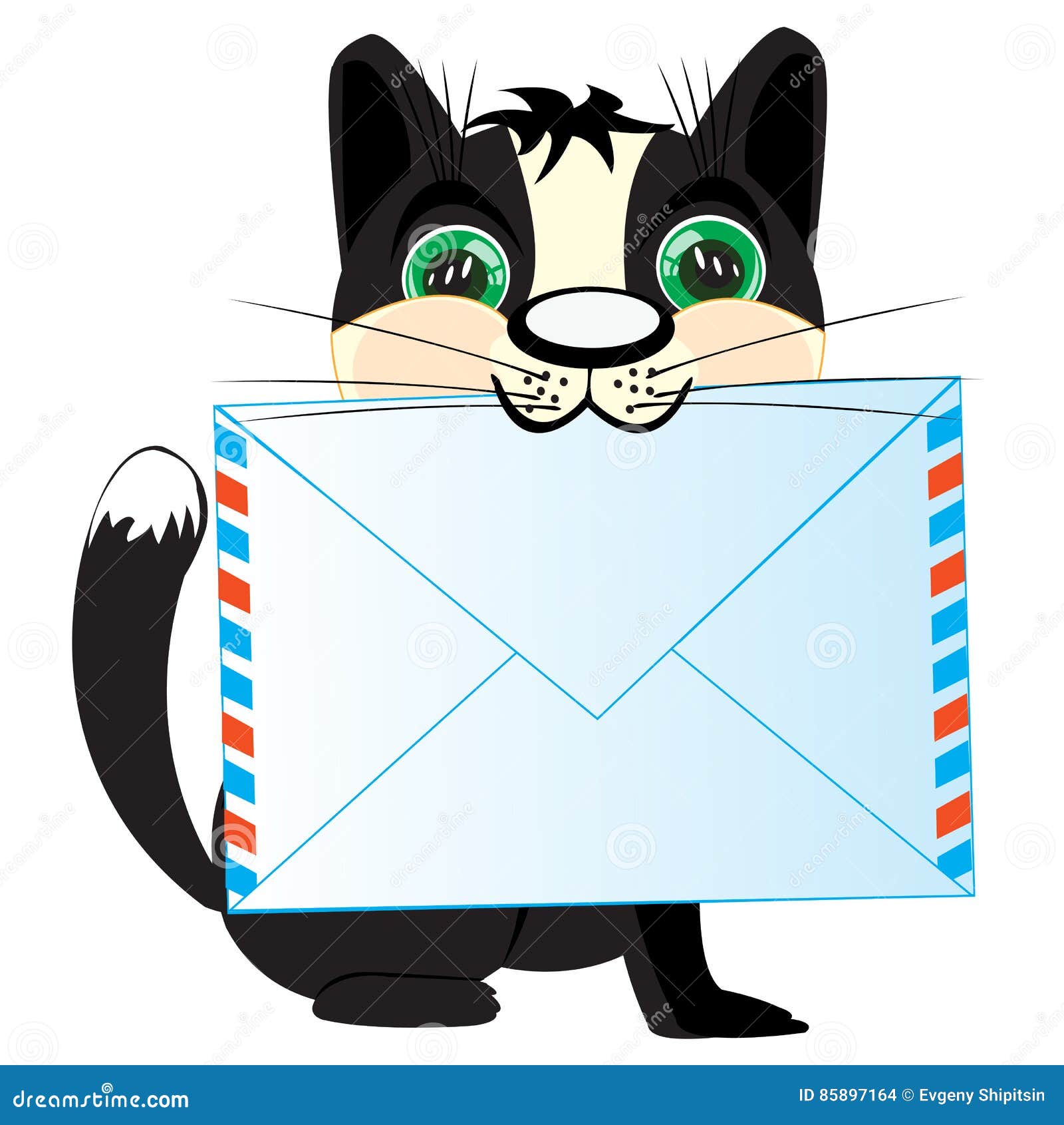 Chat avec la lettre illustration de vecteur. Illustration of ...