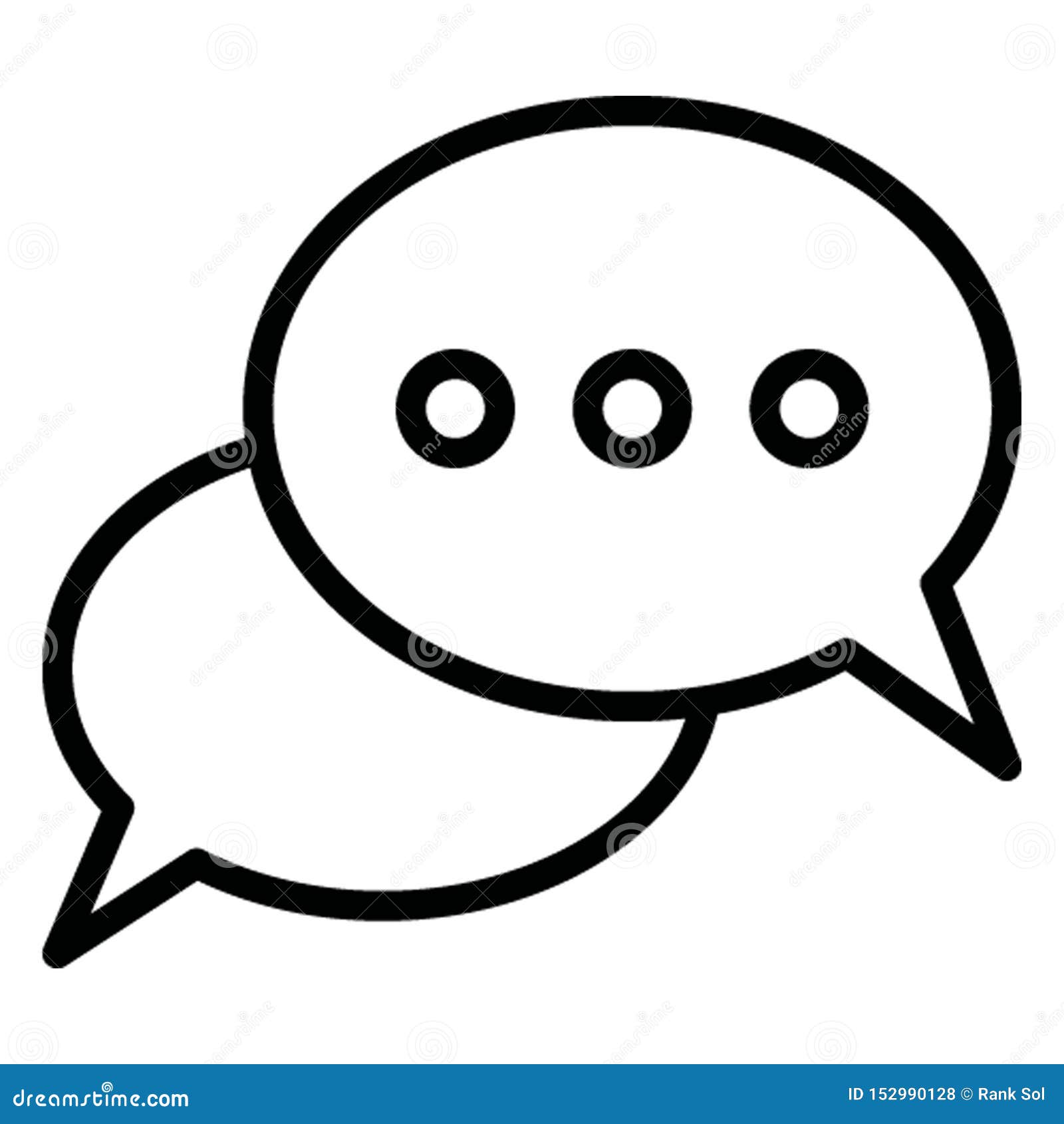Chat Balloon Isolated Vector Icon Which Can Easily Modify Editorial ...