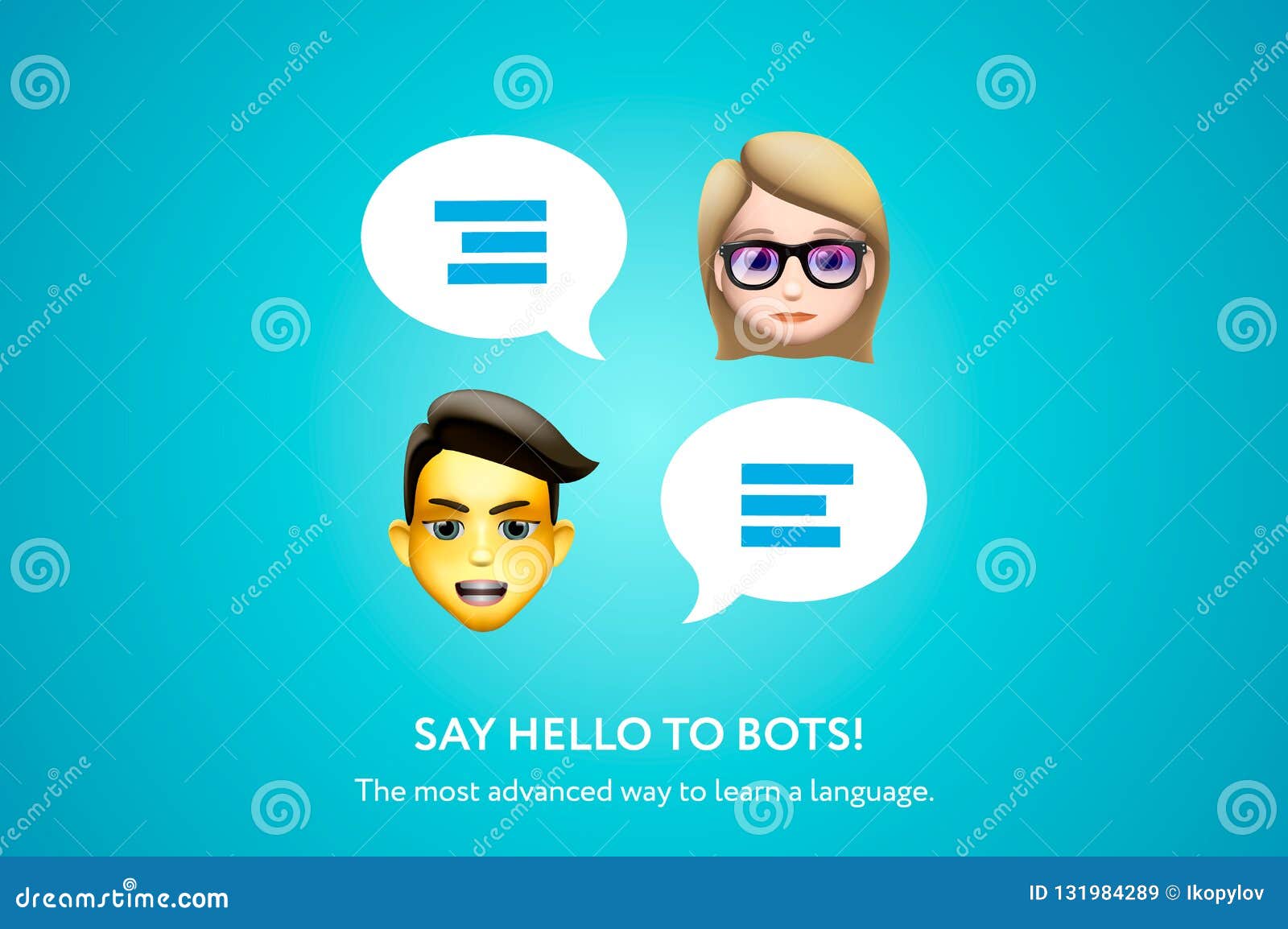 Learning Language App Vector Illustration, Crtoon Flat Vertical Mobile ...