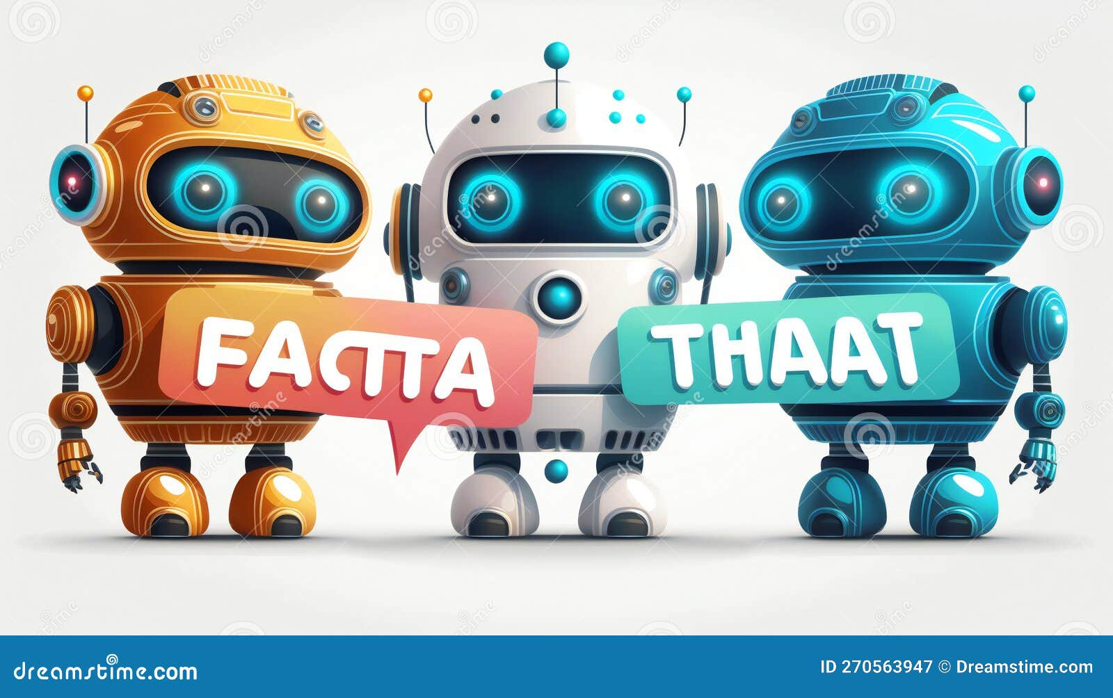 Chat Bot Cartoon Artificial Intelligence Concept, Cute Character and ...