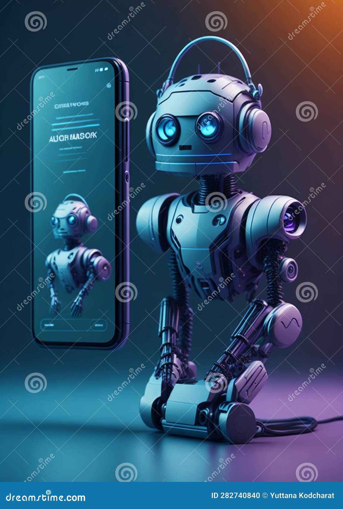 Chat bot gpt 3D model stock illustration. Illustration of chat - 282740840