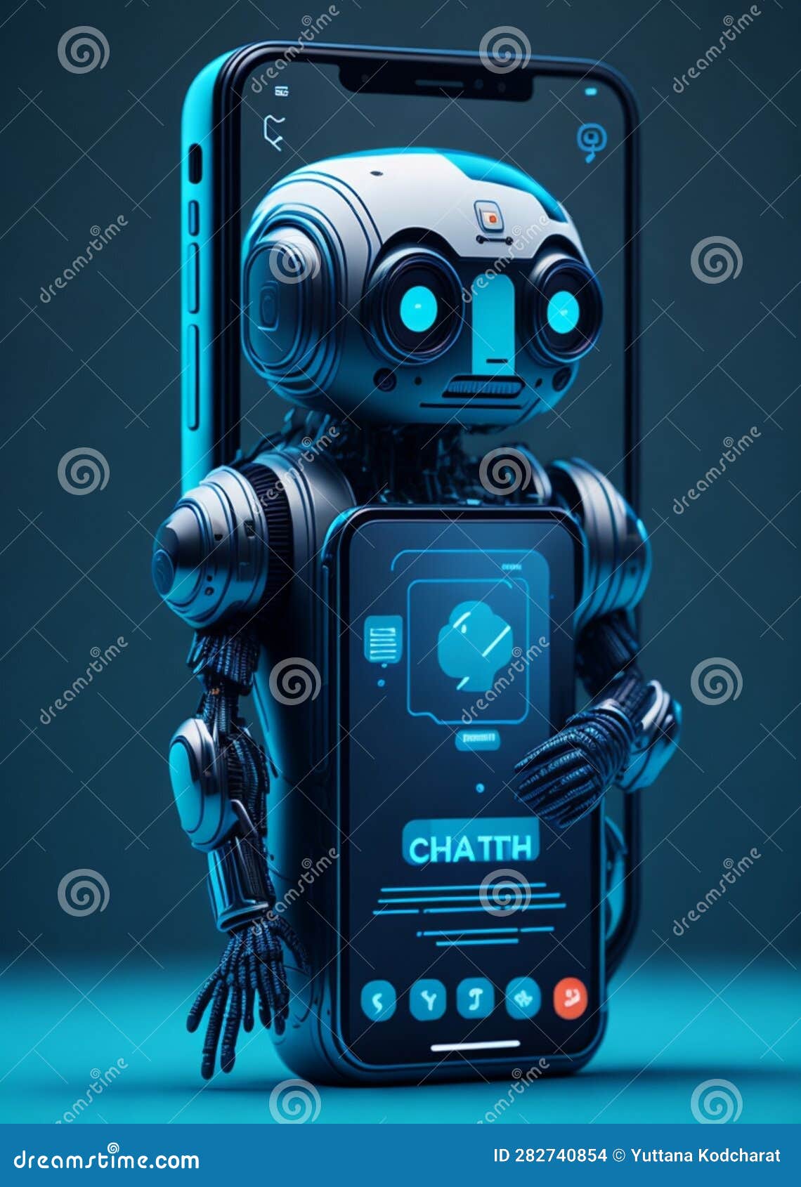 Chat bot gpt 3D model stock illustration. Illustration of internet ...