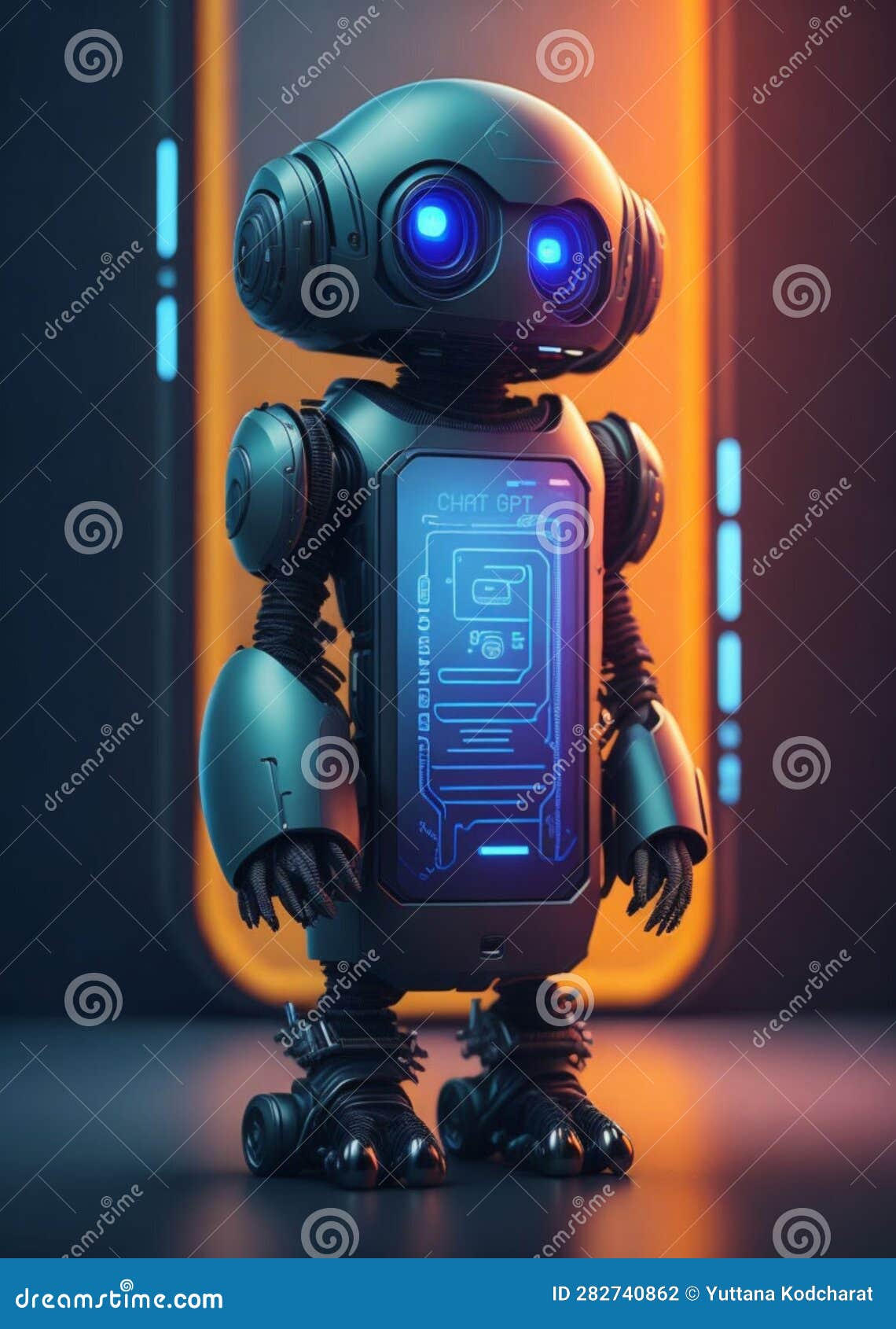Chat bot gpt 3D model stock illustration. Illustration of chat - 282740862