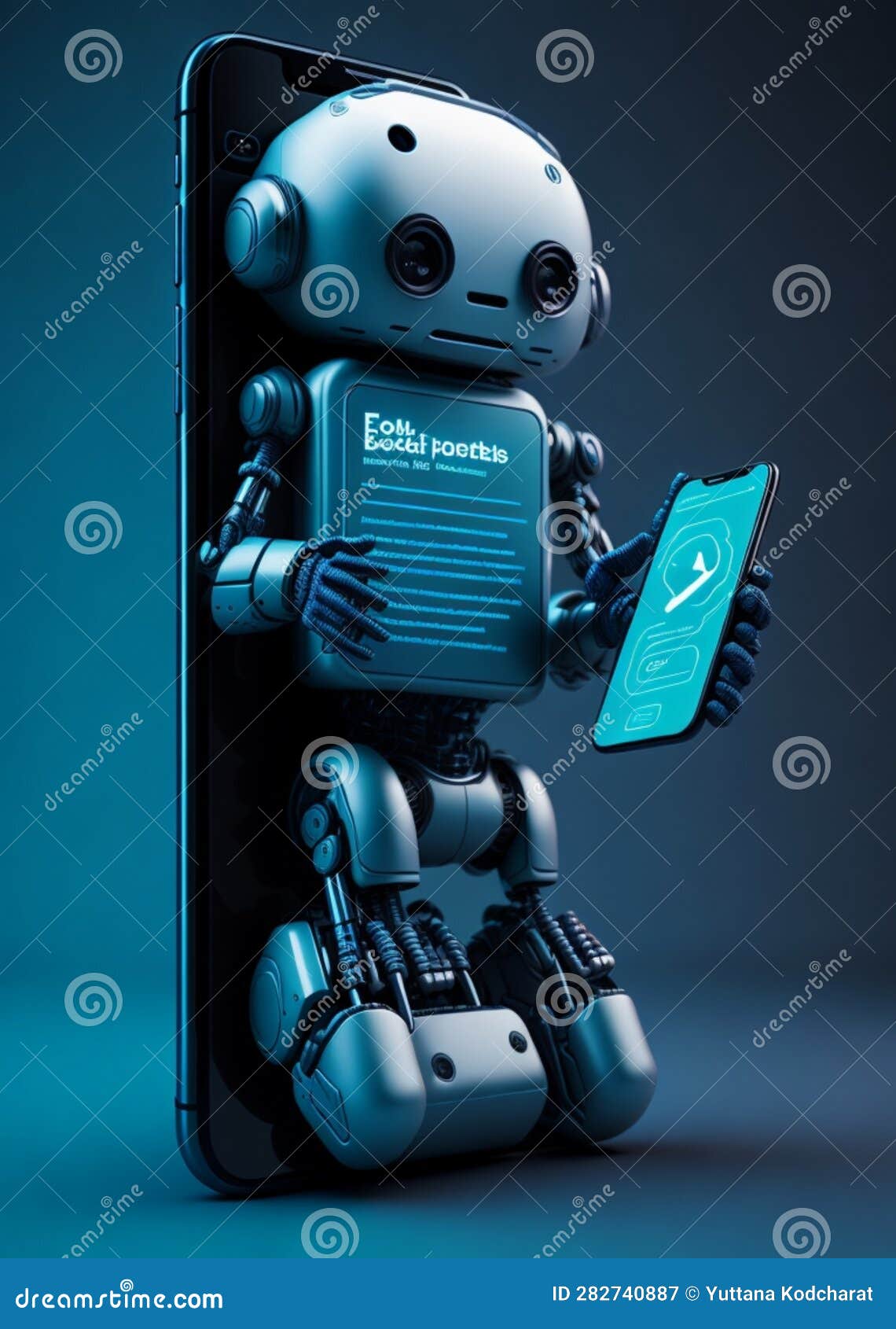 Chat bot gpt 3D model stock illustration. Illustration of number ...