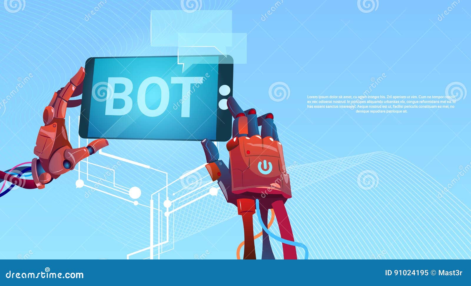 Chat Bot Hands Using Cell Smart Phone, Robot Virtual Assistance of ...