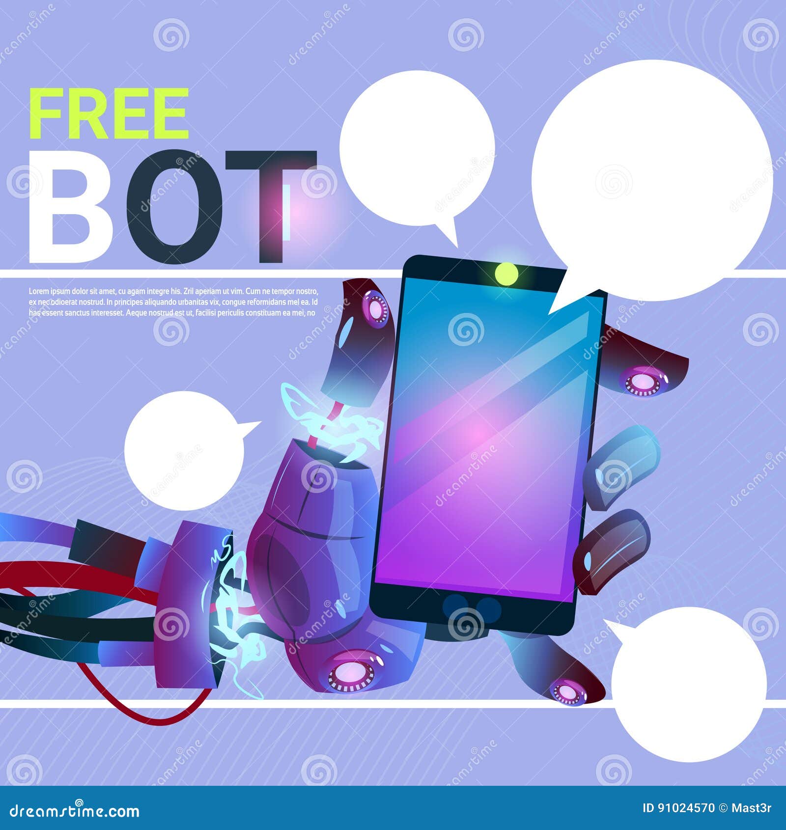 Chat Bot Hands Using Cell Smart Phone, Robot Virtual Assistance of ...