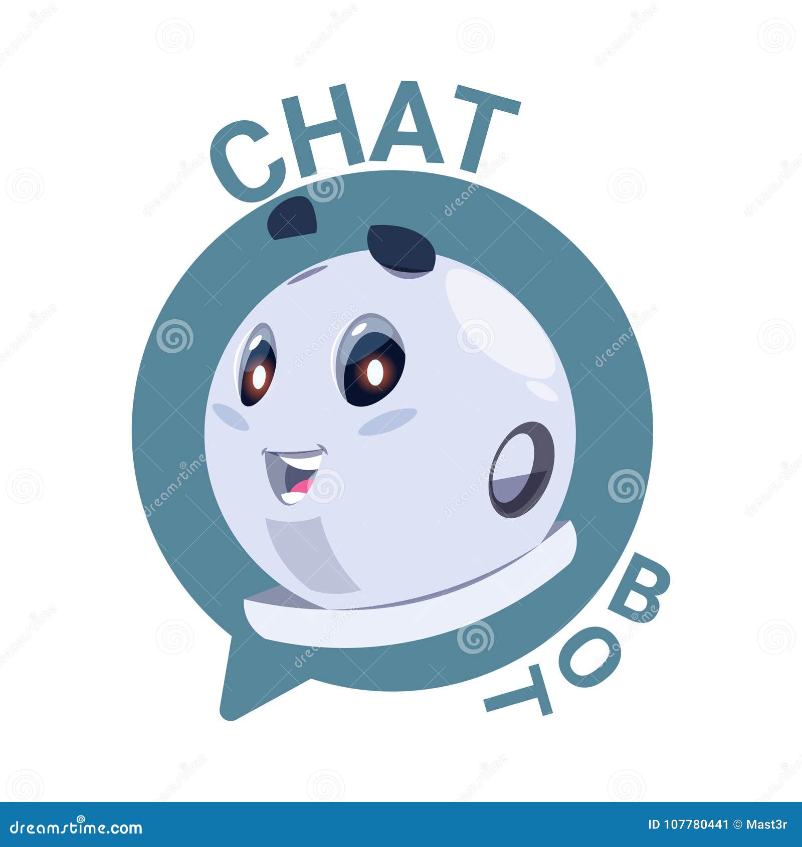 Robot Chatterbot Holding Megaphone Over Chat Bubbles Background ...