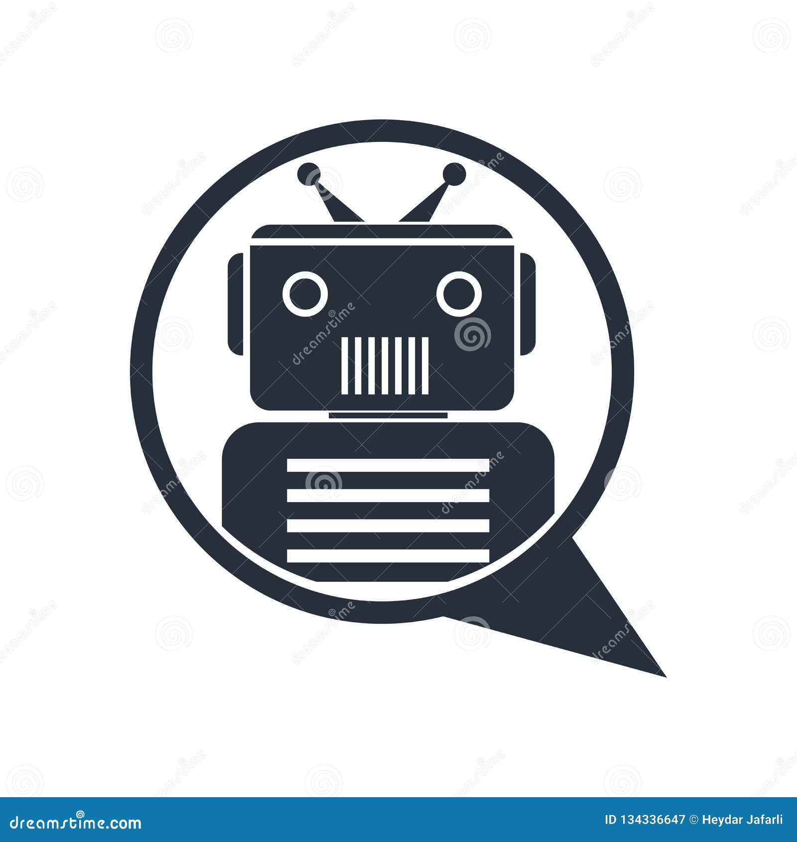 Chat Bot Icon Vector Sign and Symbol Isolated on White Background, Chat ...