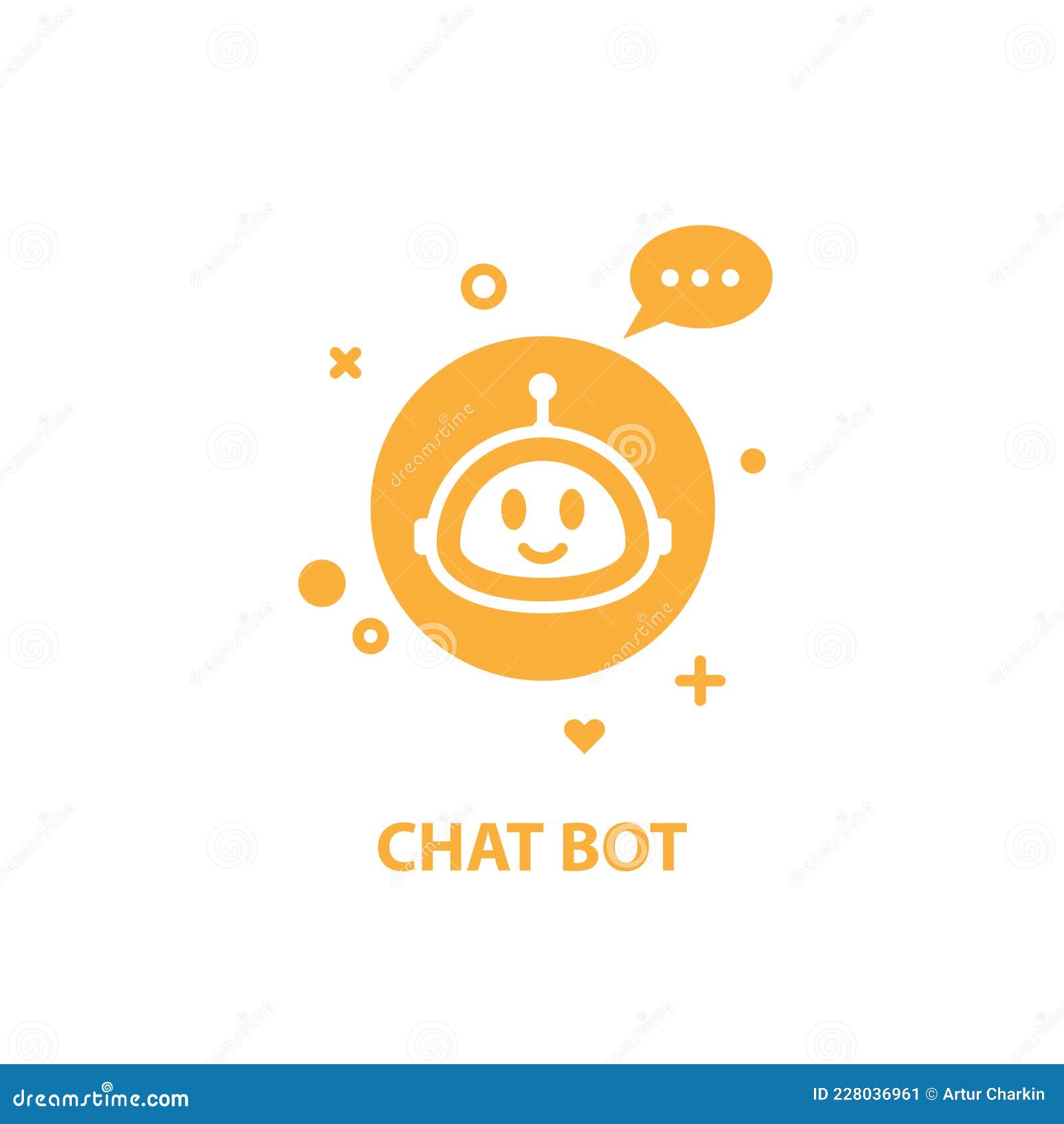 Chat Bot Logo Design Concept. UI UX Element for Web Design Stock Vector ...