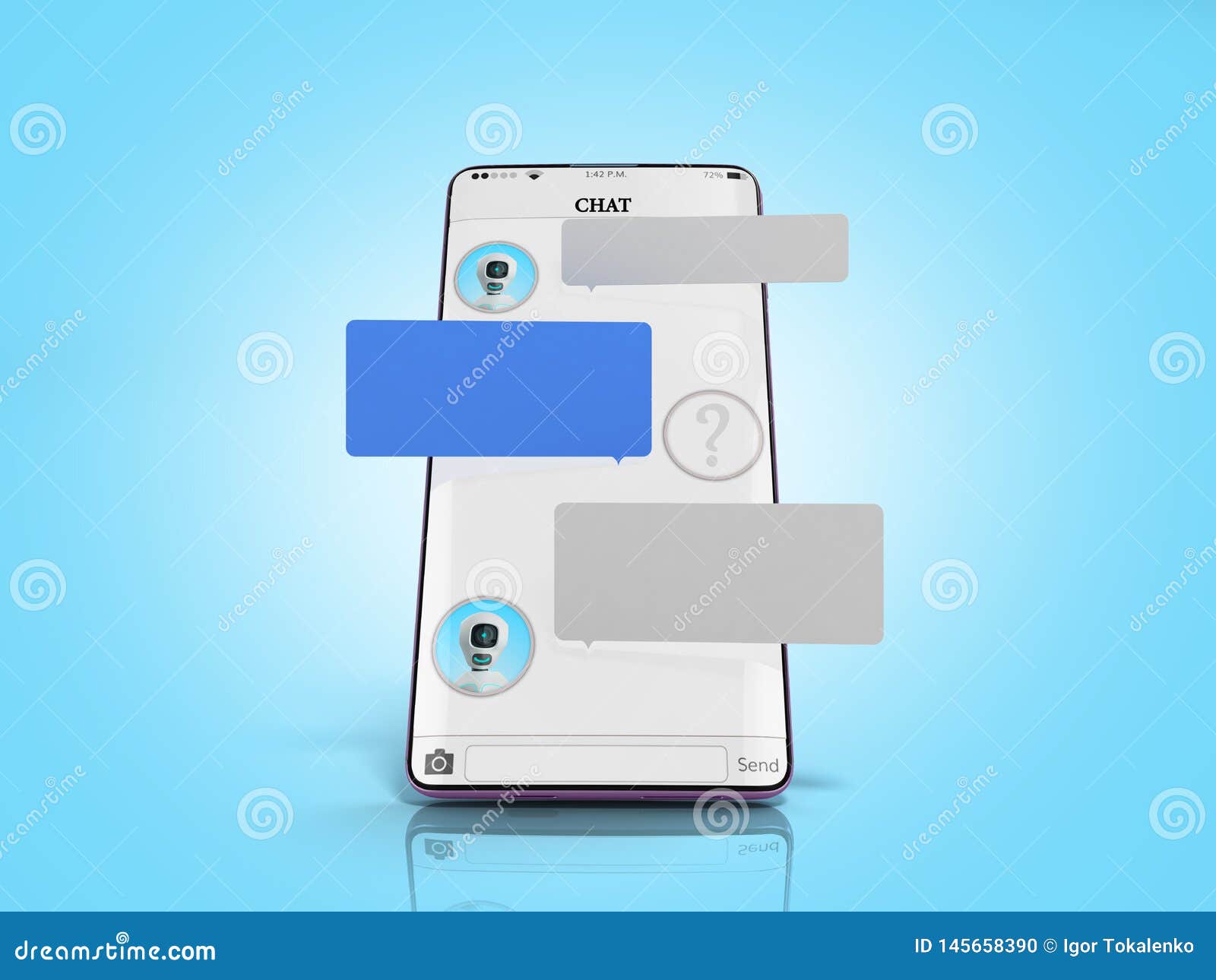 Chat with Chat Bot Chat Message on Smartphone Chat Window in the ...