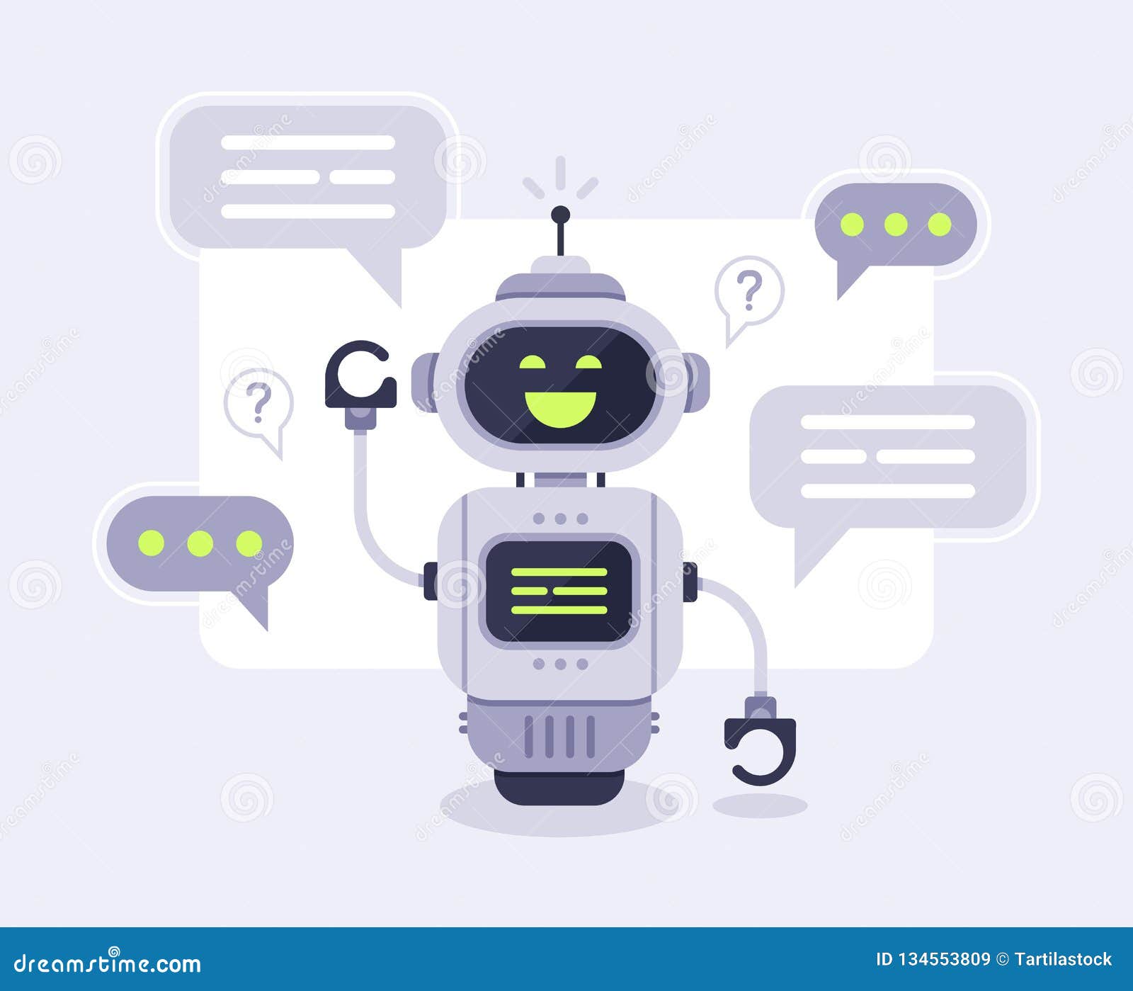 Chat Bot Messages. Smart Chatbot Assistant Conversation, Online ...