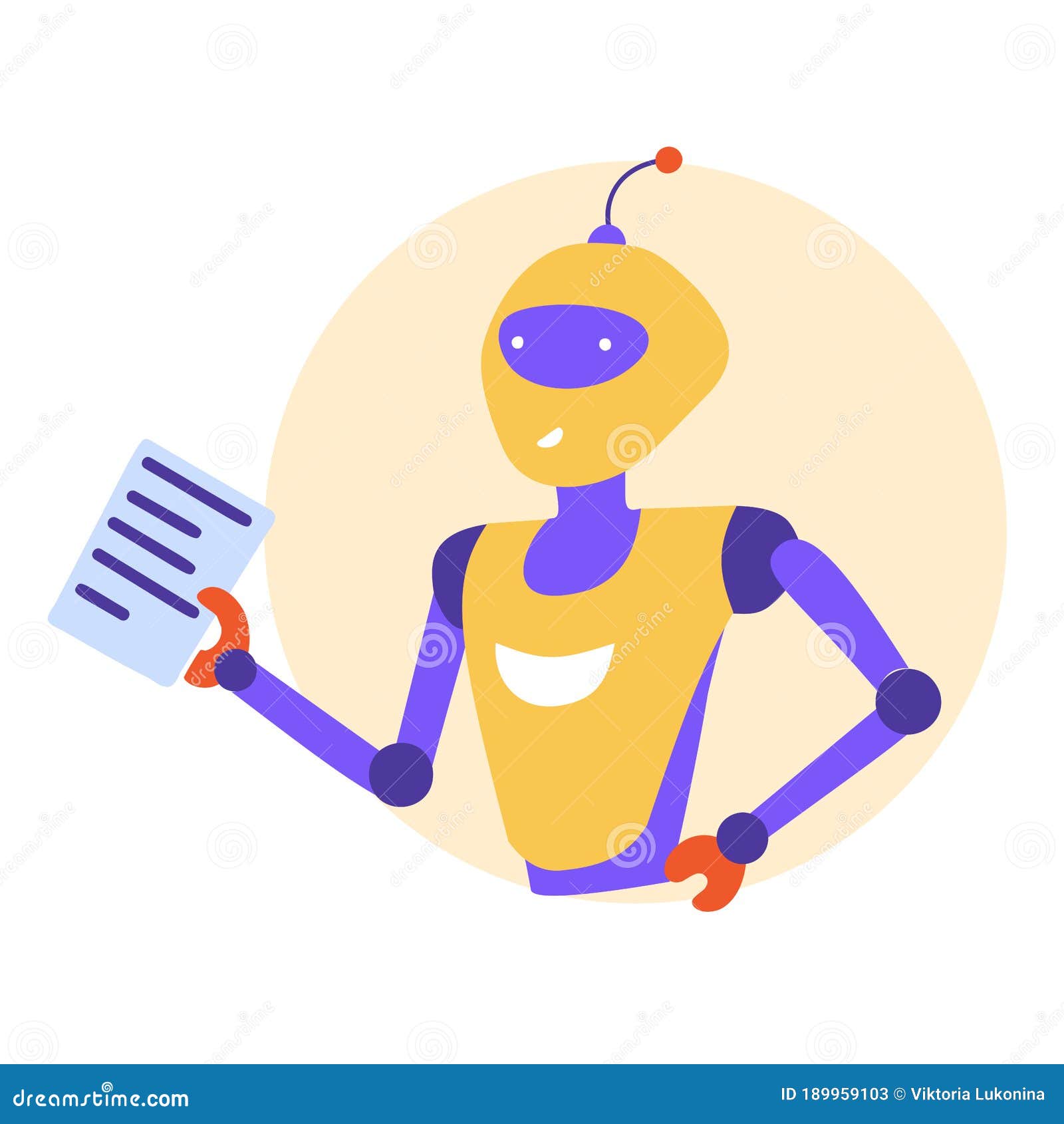 Chat Bot Robot, Cartoon Flat Vector Illustration. Customer Support ...