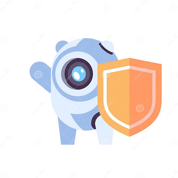 Chat Bot Robot Shield Protection Concept Artificial Intelligence ...