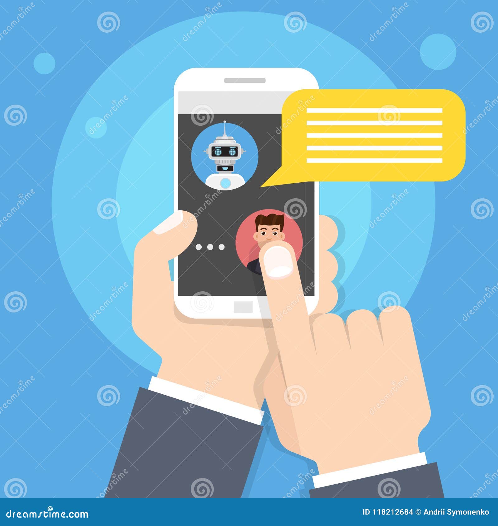 Chat Bot in Speech Bubble. Support Service Robot Icon Stock Vector ... Chat Bot in Speech Bubble. Support Service Robot Icon Stock Vector ...