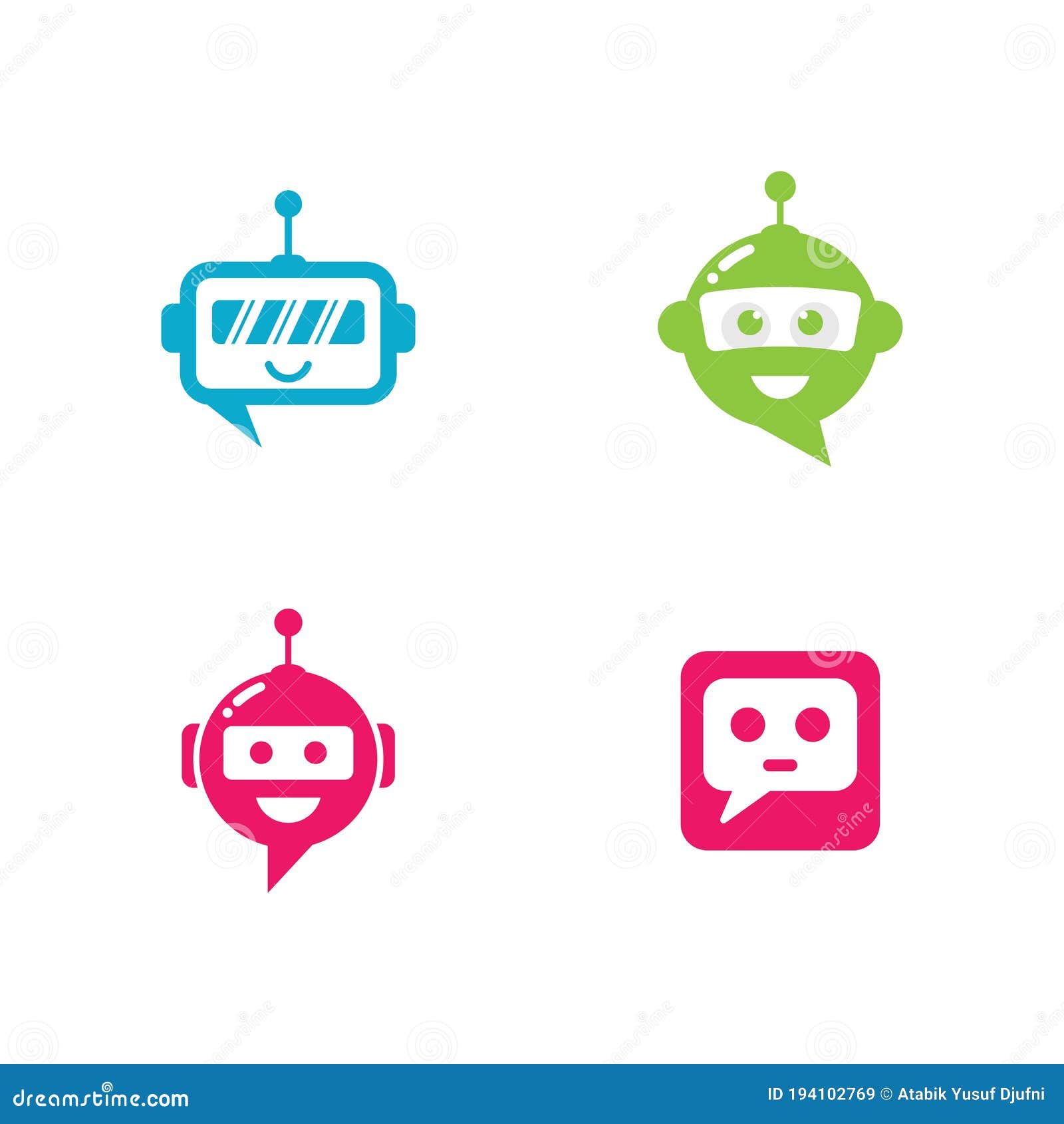 Chat Bot Symbol and Logo Vector Icon Stock Vector - Illustration of ...