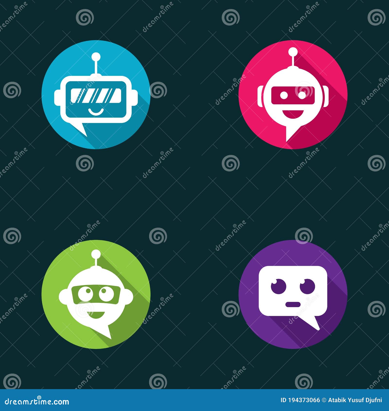 Chat Bot Symbol and Logo Vector Icon Stock Vector - Illustration of ...