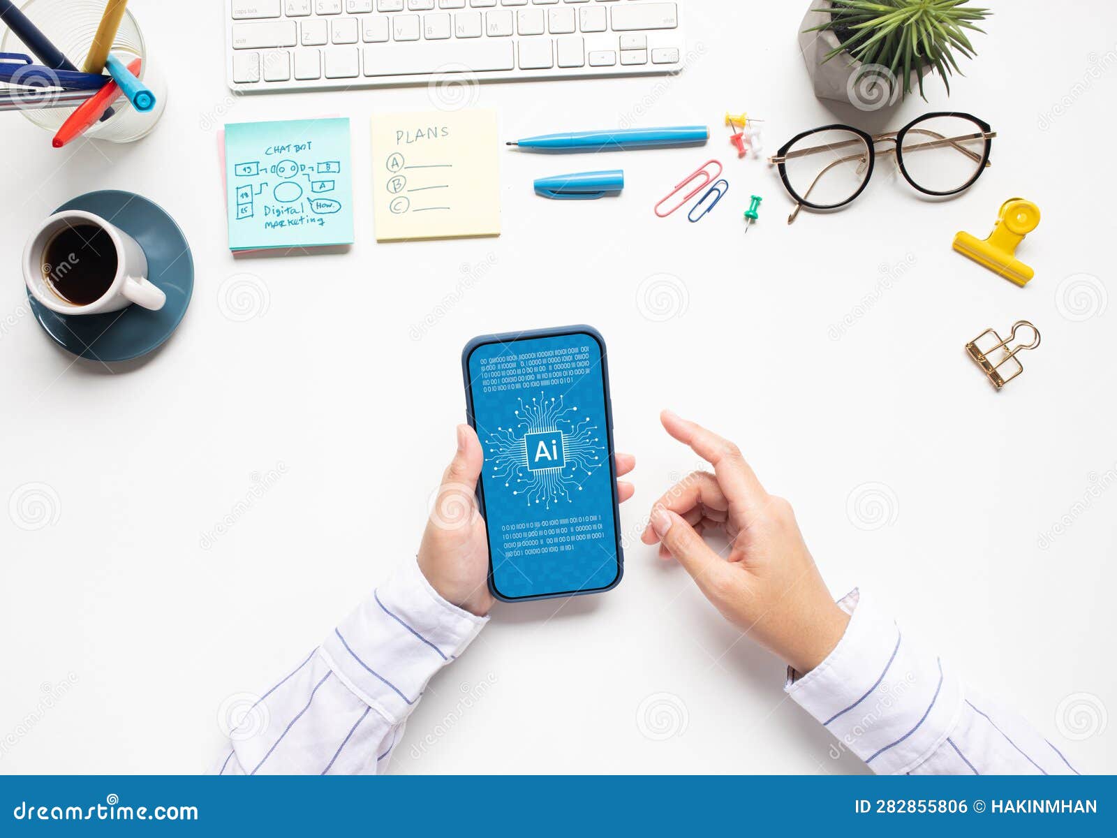 Chat Bot or Technology Artificial Intelligence Concepts.person Chatting ...