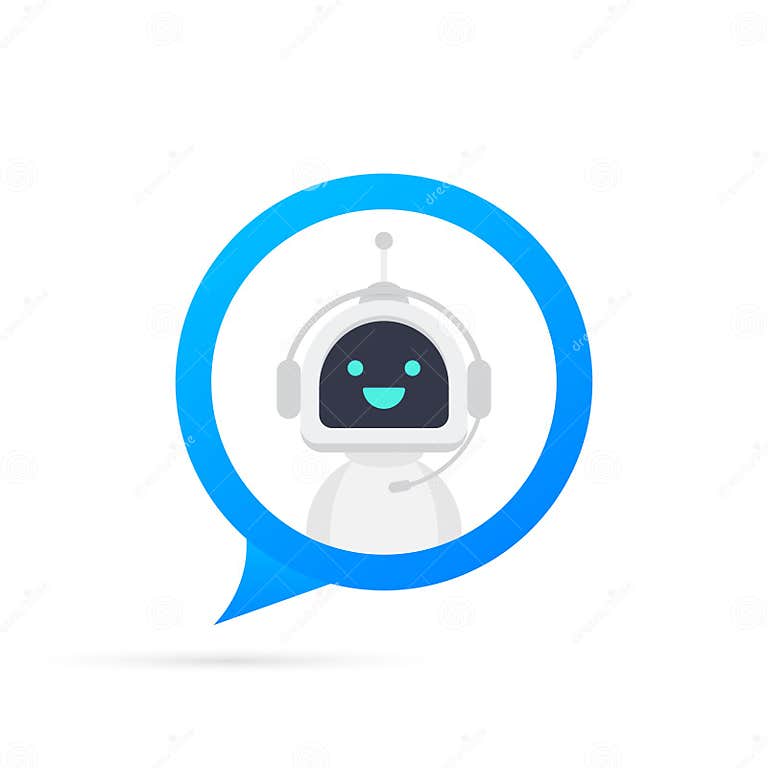 Chat Bot Using Laptop Computer, Robot Virtual Assistance of Website or ...