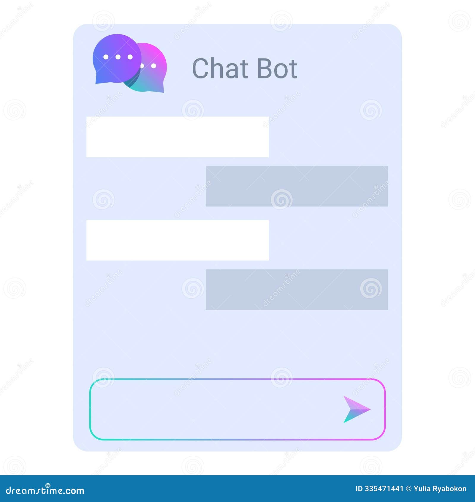 Chat Bot Window Displaying Chat History and Input Field Stock Vector ... Chat Bot Window Displaying Chat History and Input Field Stock Vector ...