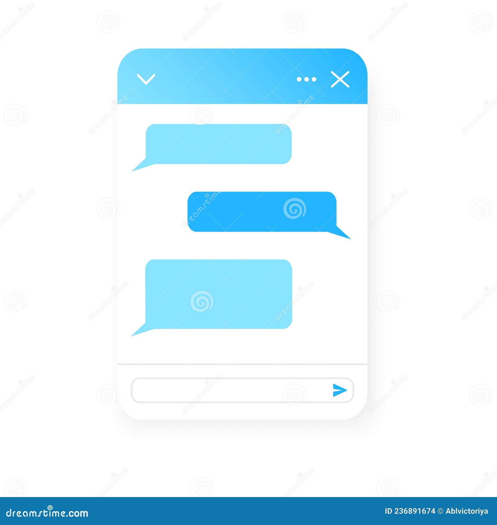 Chat Bot Window Template. Life Chat Example with Message Bubbles ...