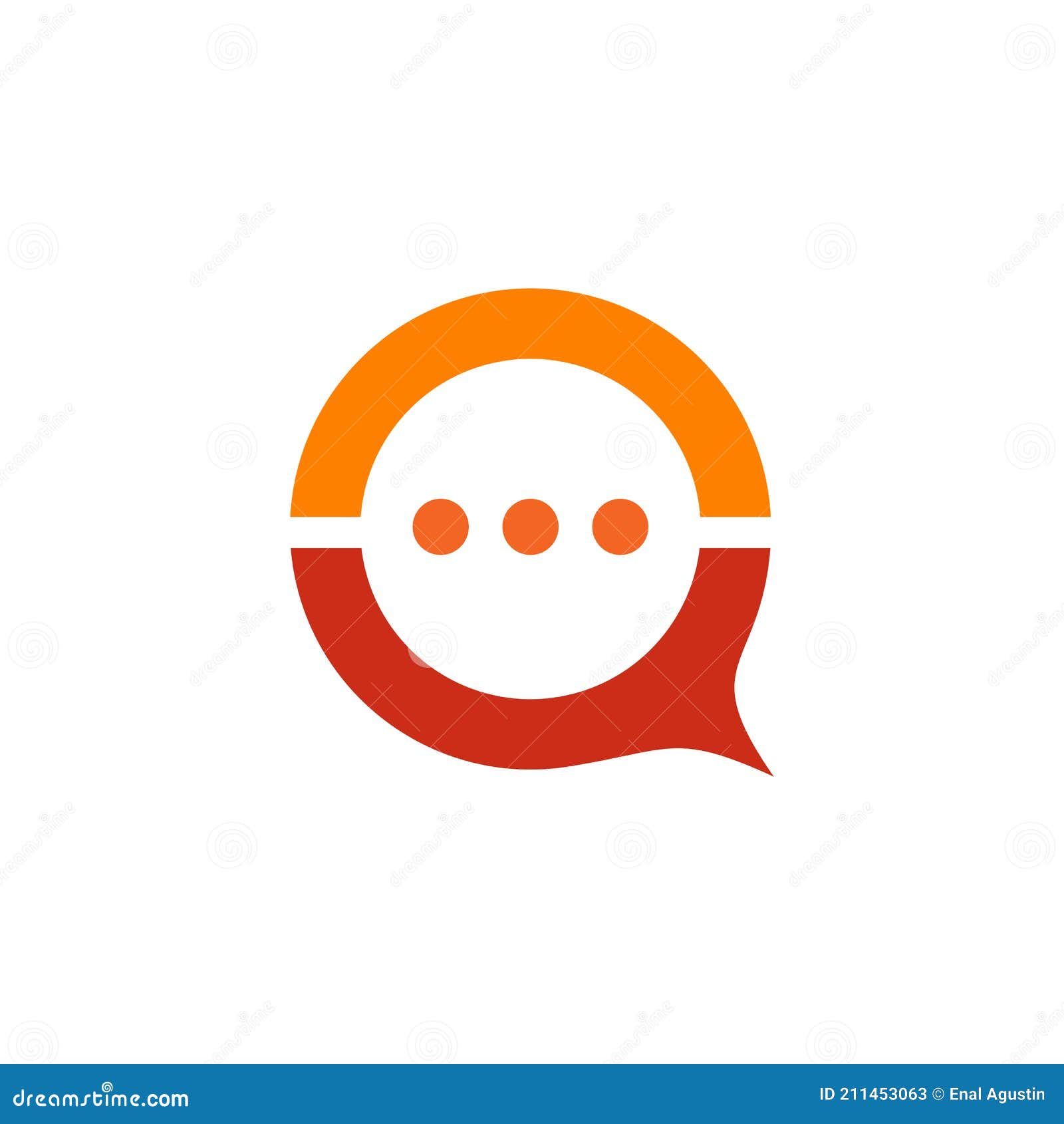 Chat Box App Logo Design Template Stock Vector - Illustration of ...