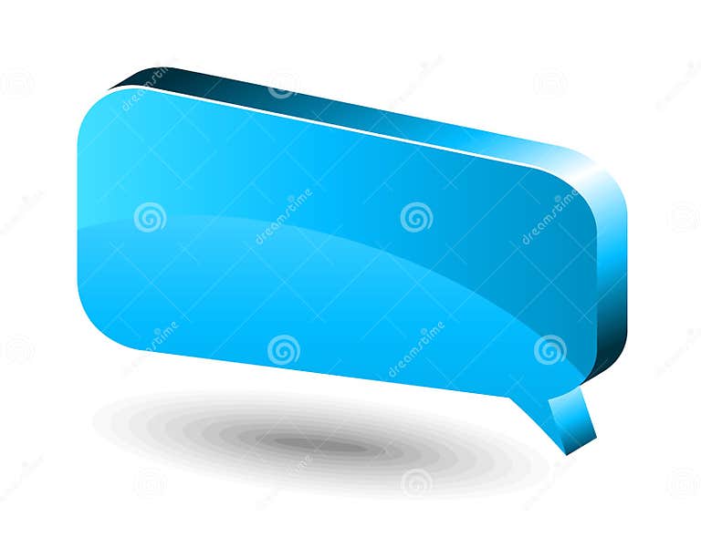 Chat box. Blue stock vector. Illustration of balloon - 10893705