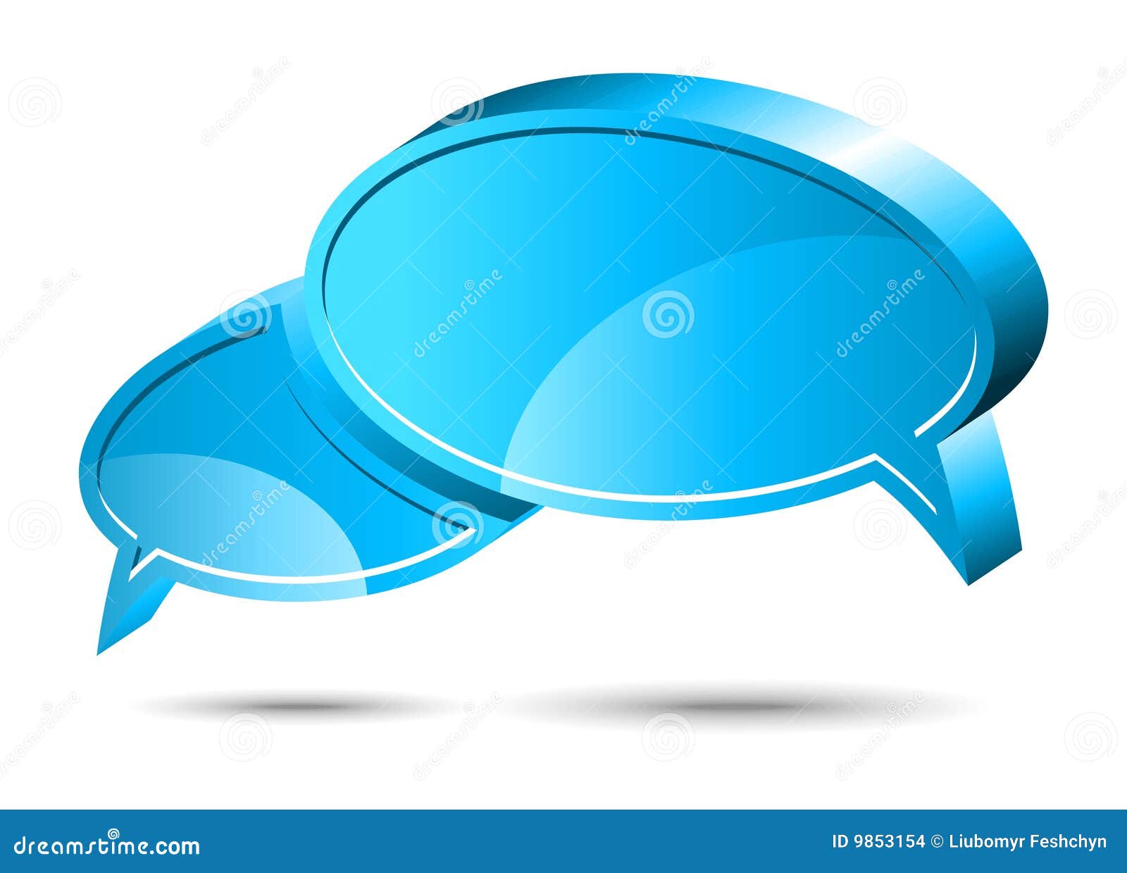 Chat box. Blue stock vector. Illustration of message, global - 9853154