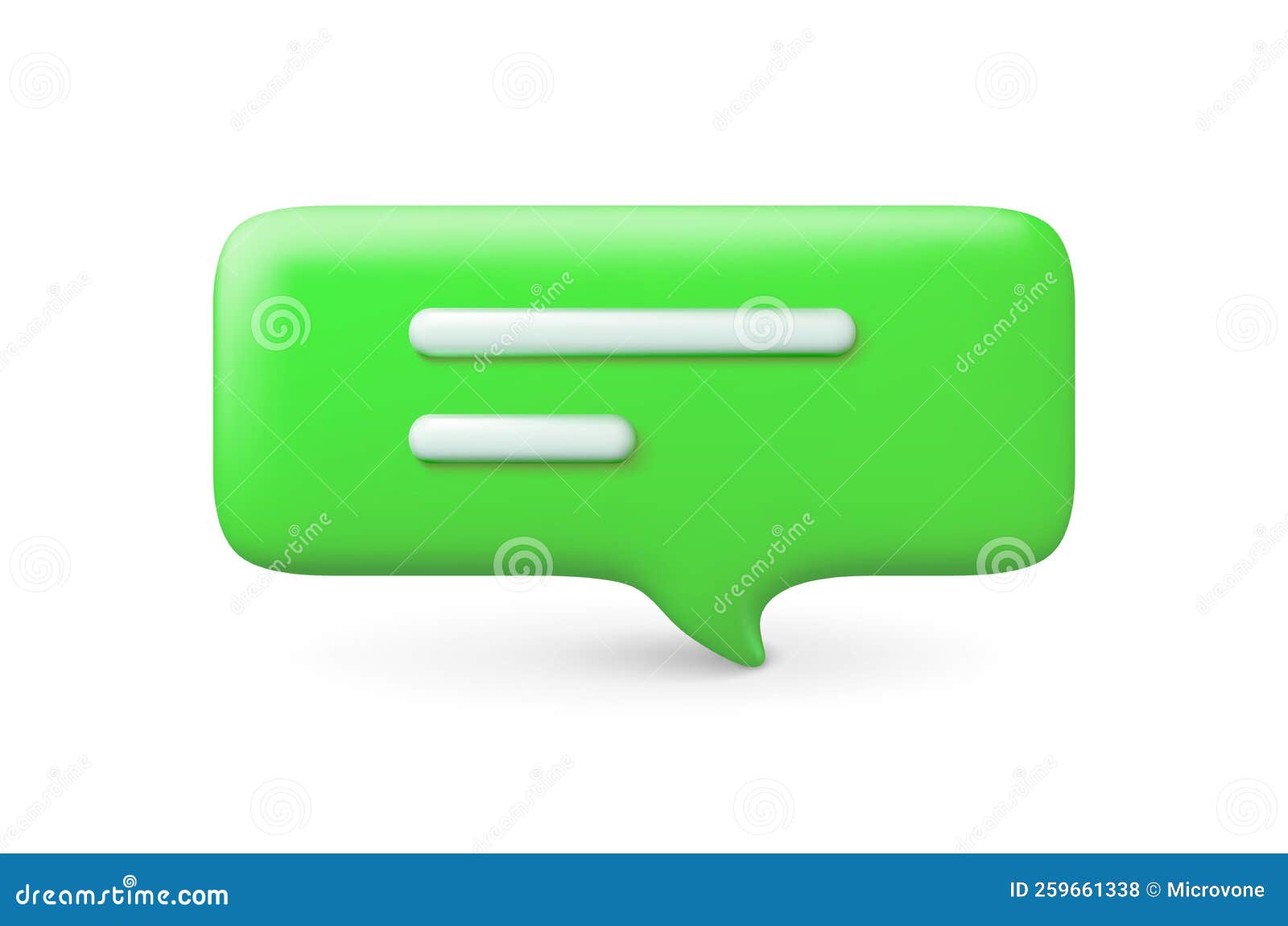 Chat Box 3d Speech Bubble. Message Acid Vector Icon, Talk or Thinking ...