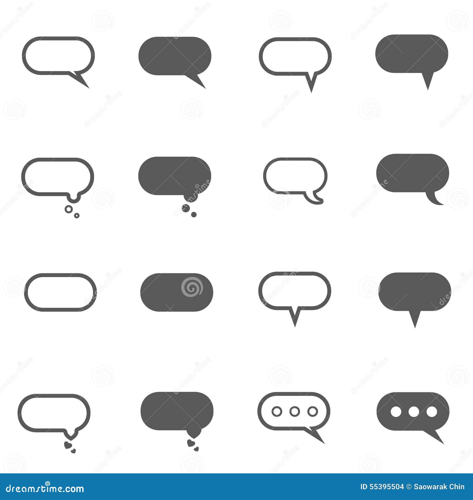 Chat Box Icon stock vector. Illustration of message, cloud - 55395504